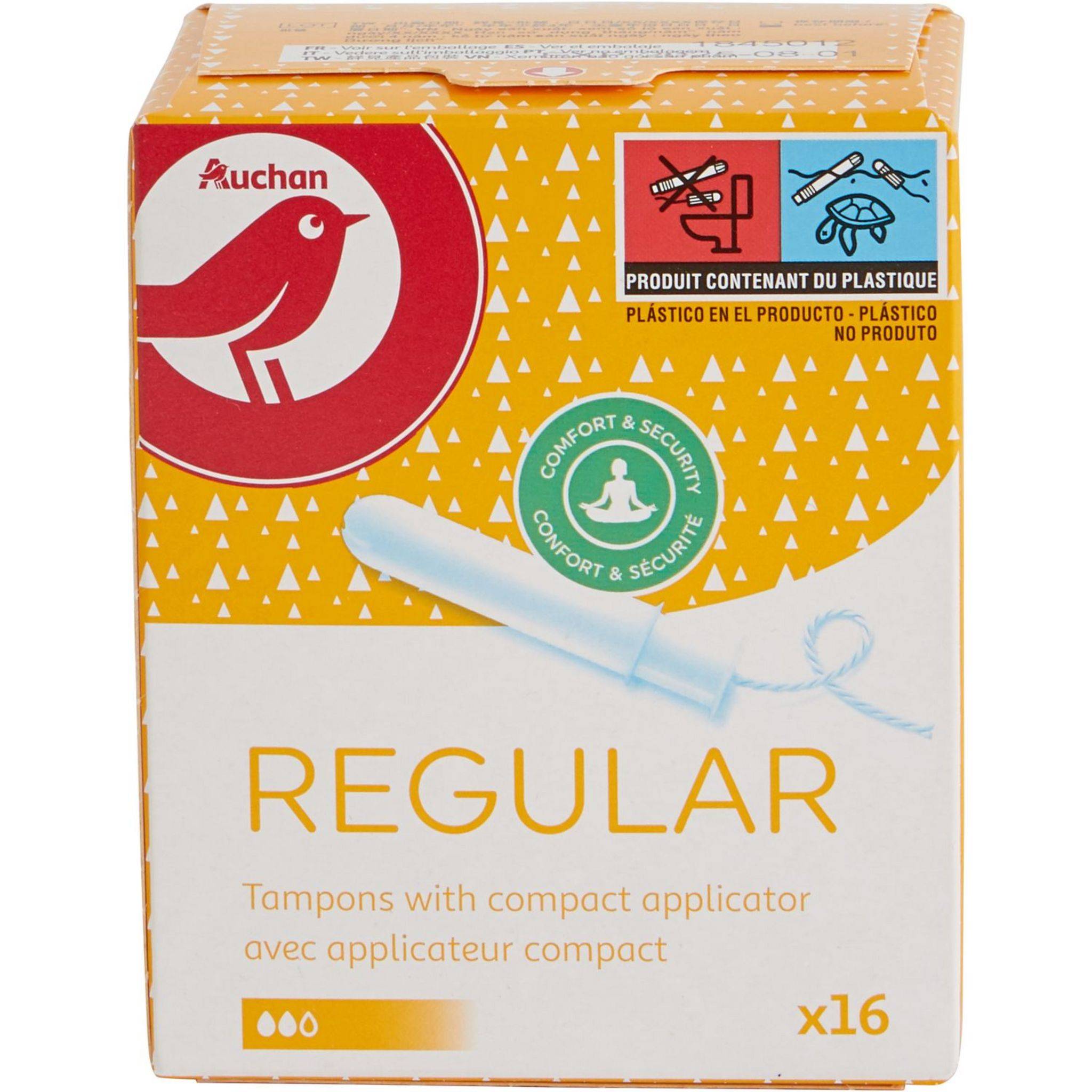 Auchan - Tampons regular avec applicateur compact x16