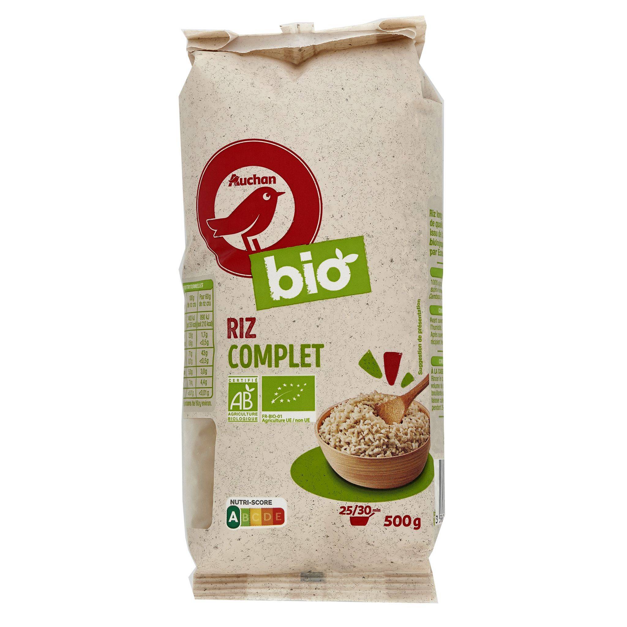 Auchan - Riz complet 500g