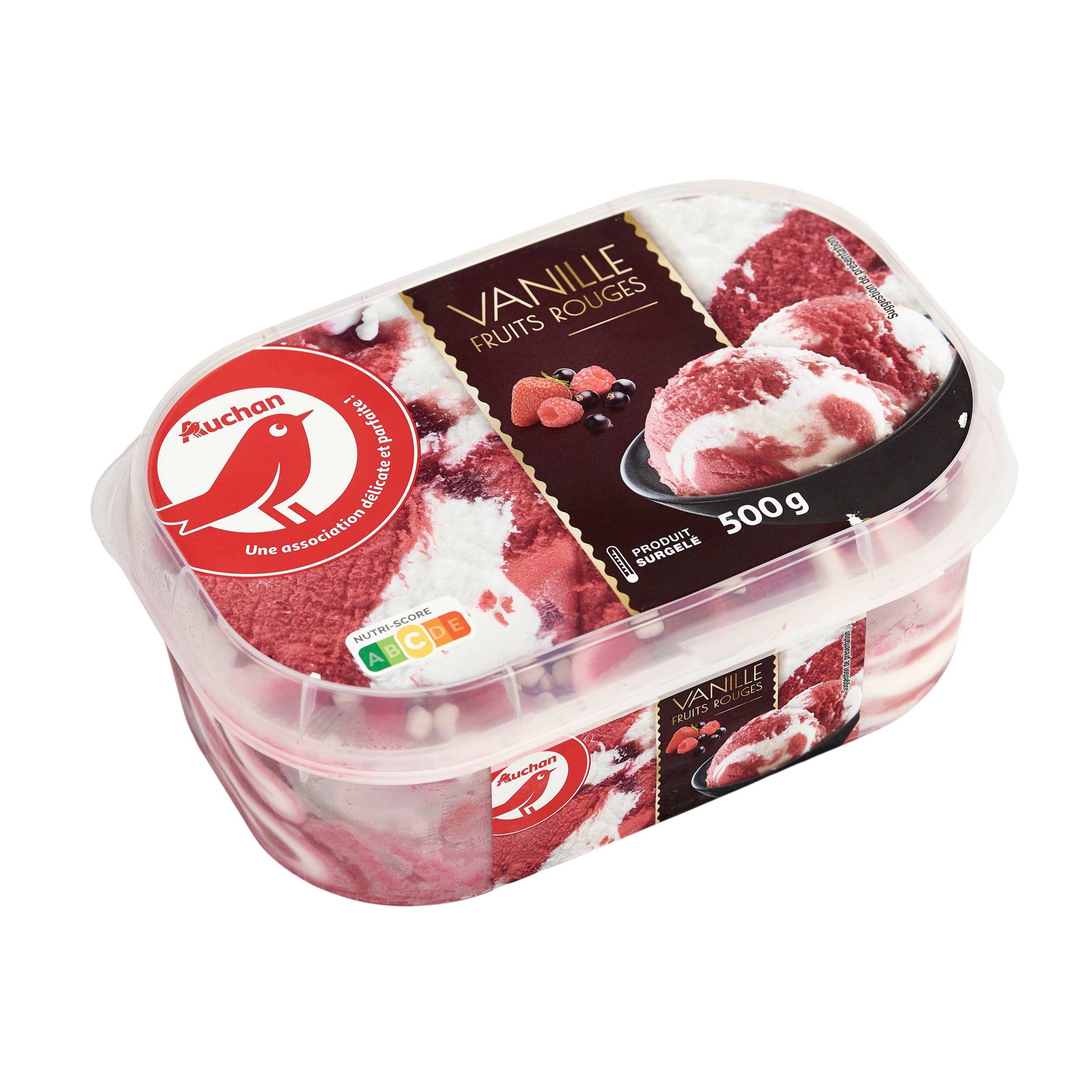 Auchan - Glace vanille et fruits rouges 500g
