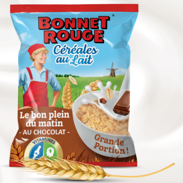 Auchan - BONNET ROUGE CEREALES AU CHOCOCOLAT 50G