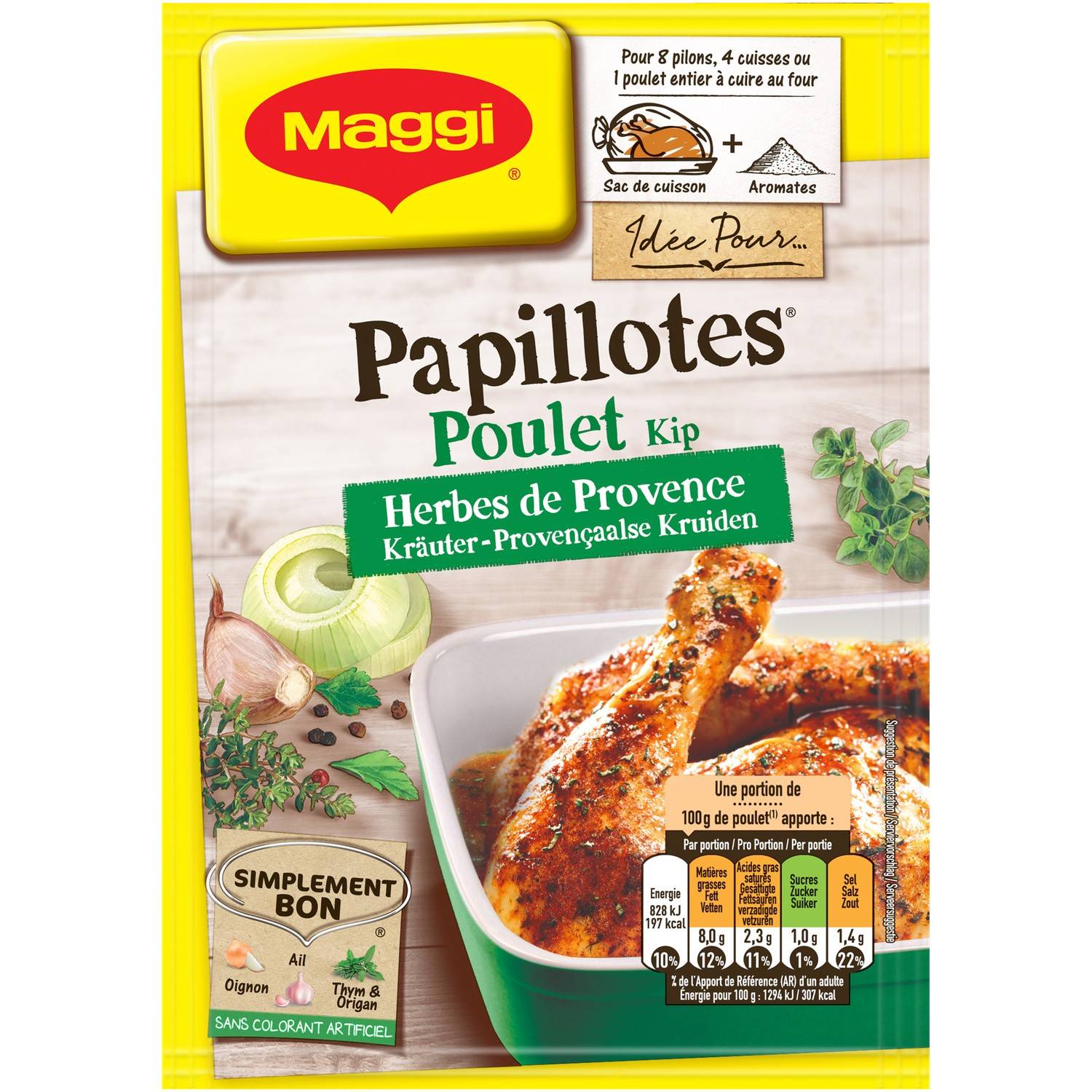 Auchan - Papillote de poulet aux herbes de Provence