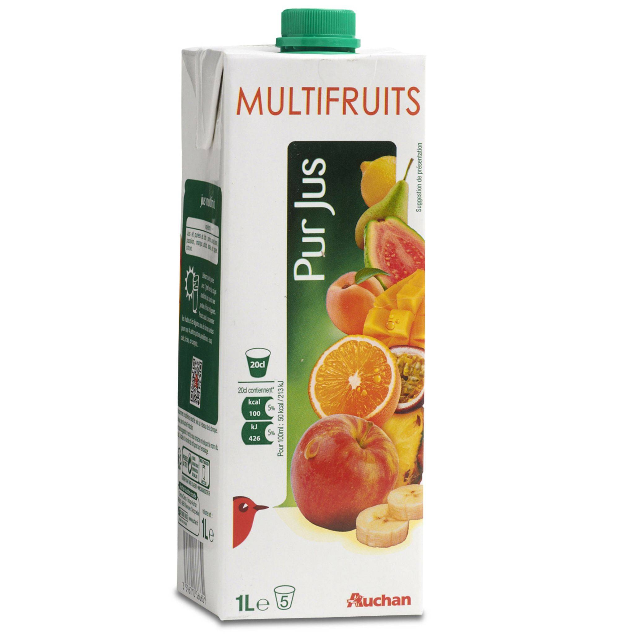 Auchan - 100% pur jus multifruits 1L