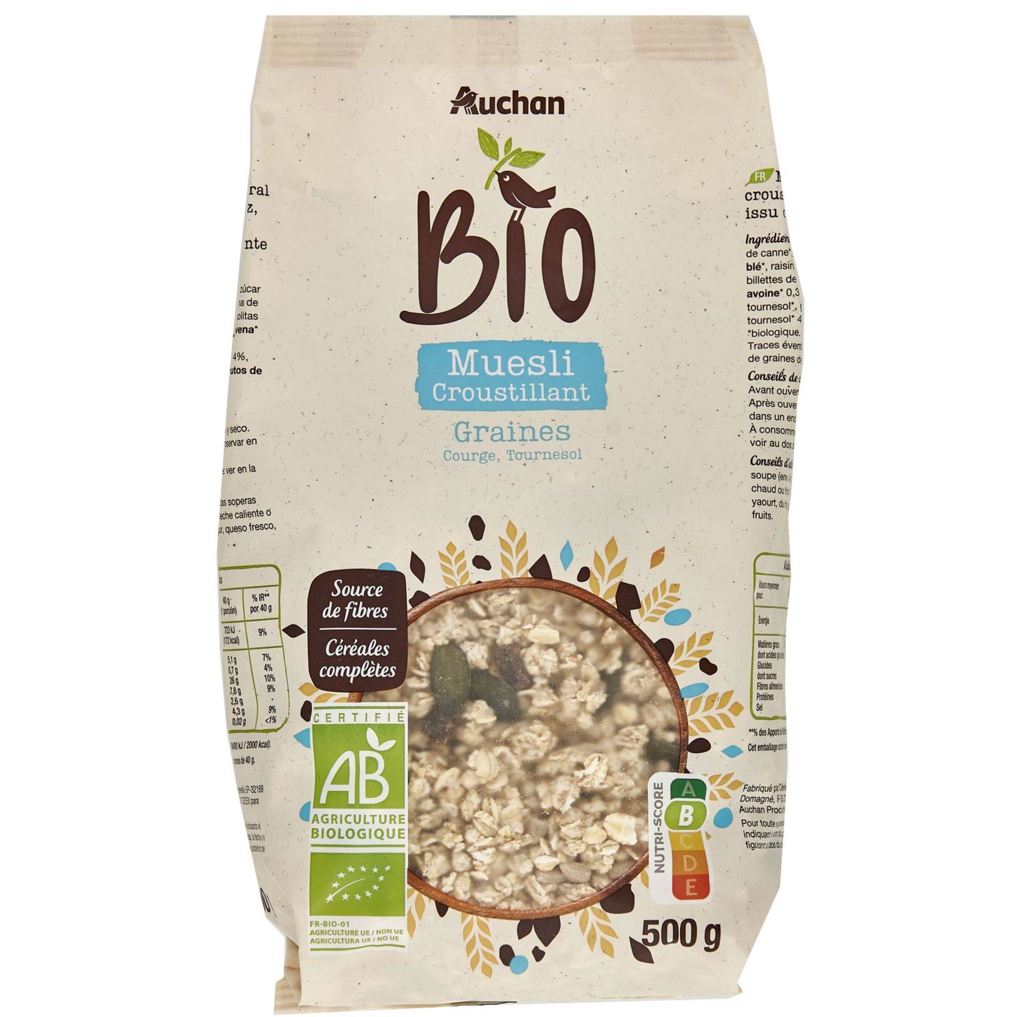 Auchan - Muesli croustillant 500g