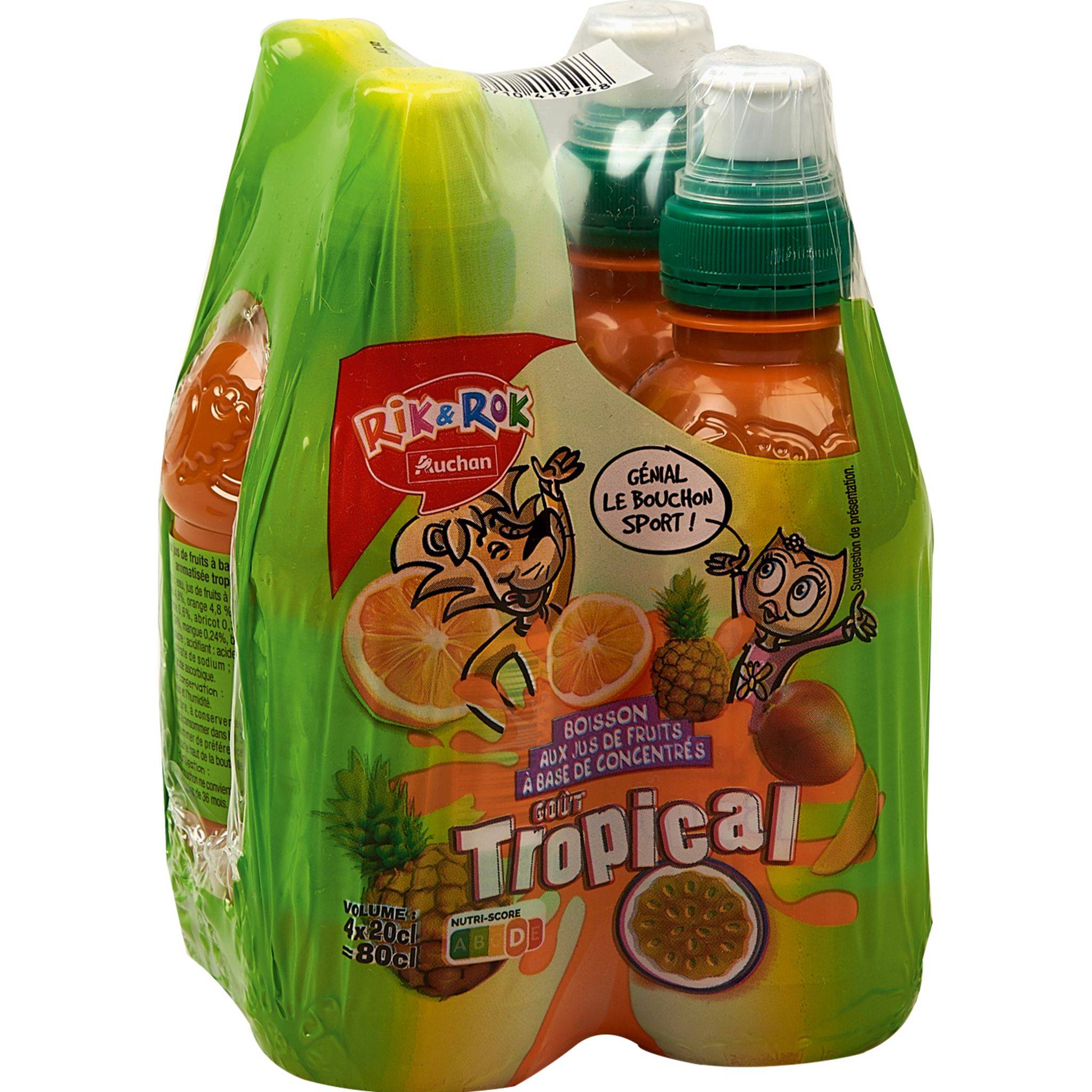 Auchan - Tropical boisson aux jus de fruits 4x20cl