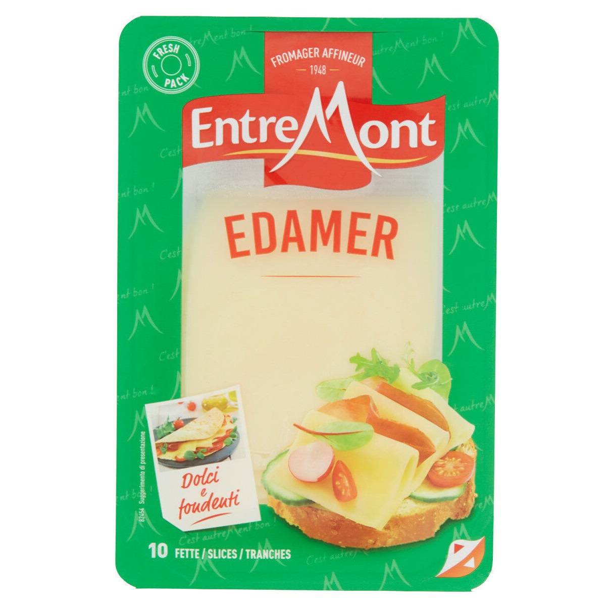 Auchan - Fromage edamer doux et fondant 10 tranches 30% de matière ...