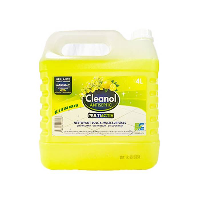 Auchan - Nettoyant sols et multi-surfaces citron 4L Auchan - Nettoyant sols et multi-surfaces citron 4L