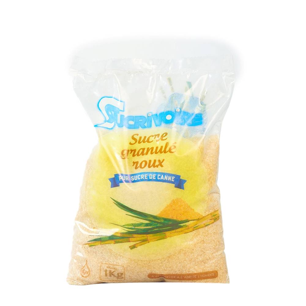 Auchan - Sucre granulé roux 1kg