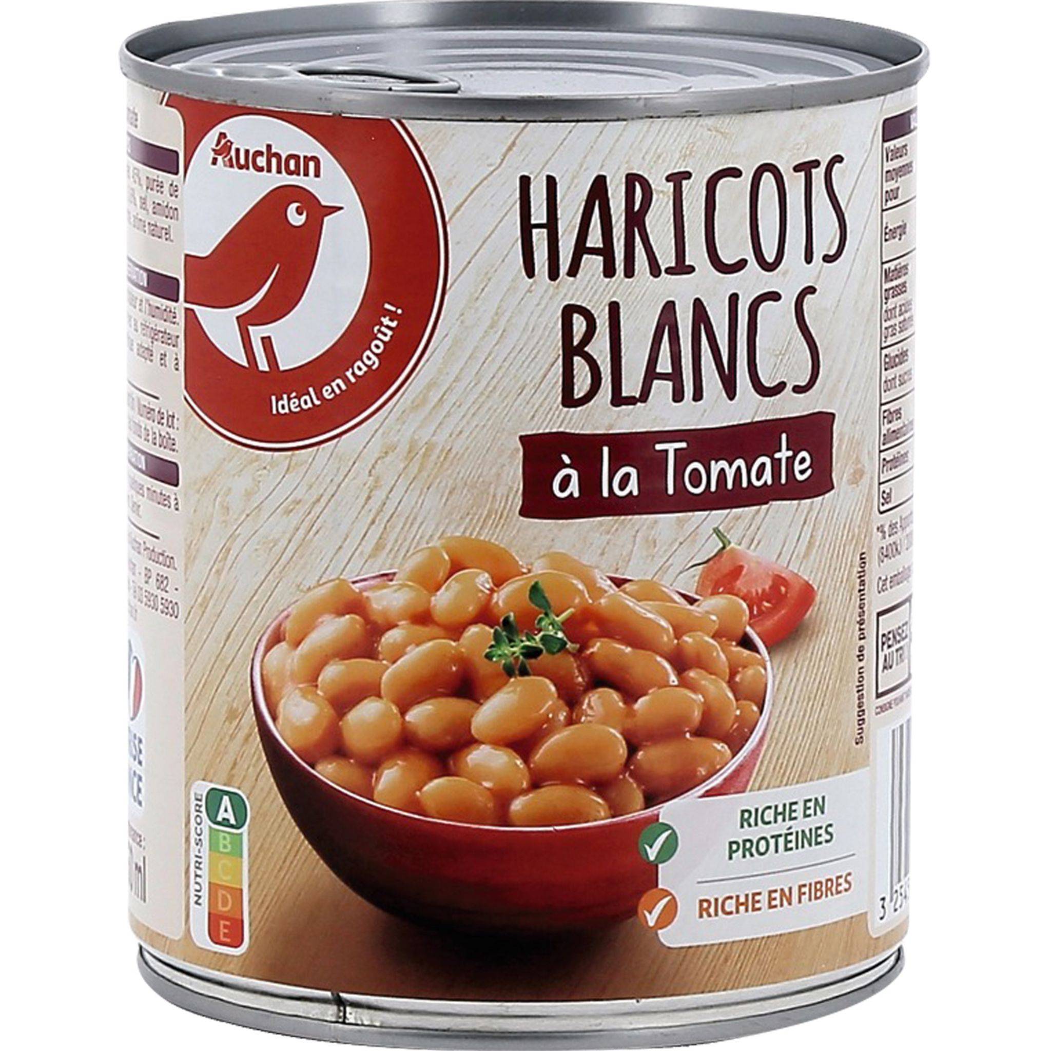 Auchan - Haricots blancs à la tomate 500g