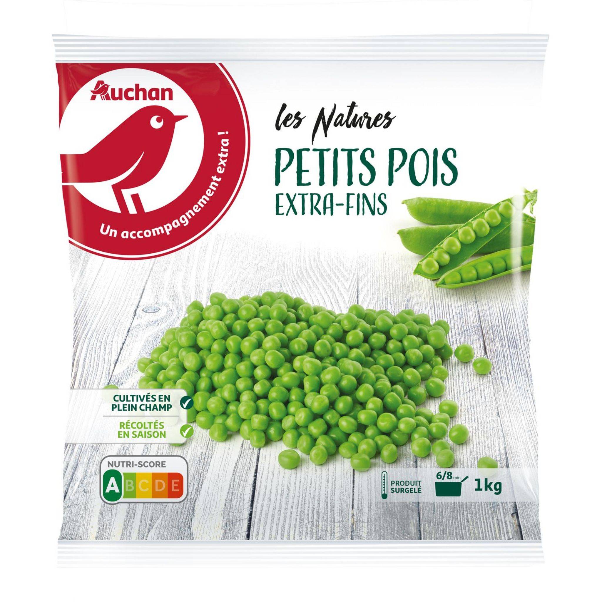 Auchan - Petits pois doux extra fin 1kg
