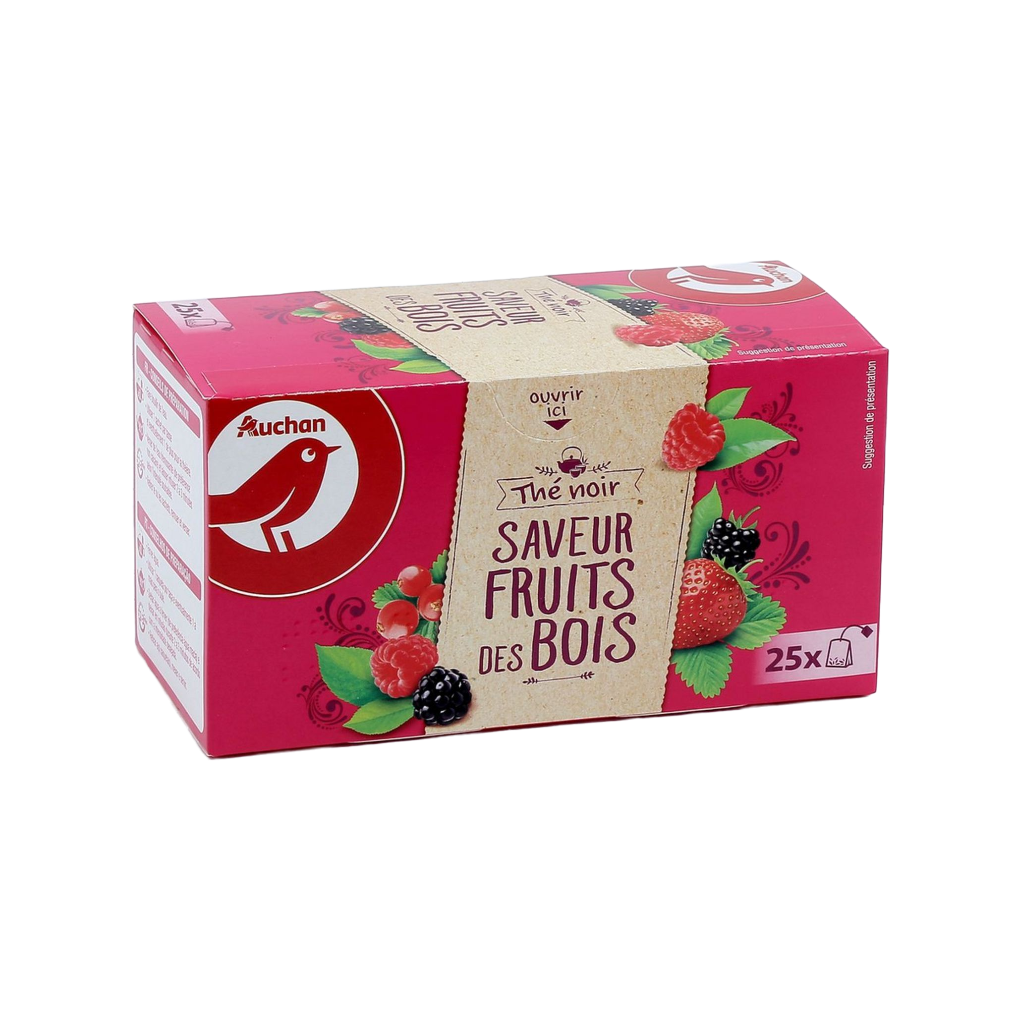 Auchan - Thé noir fruits des bois x25 40g