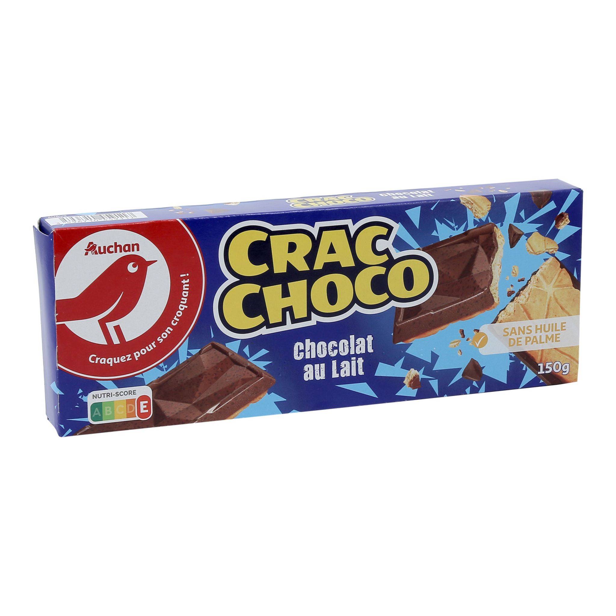 Auchan - Crac choco chocolat au lait 150g