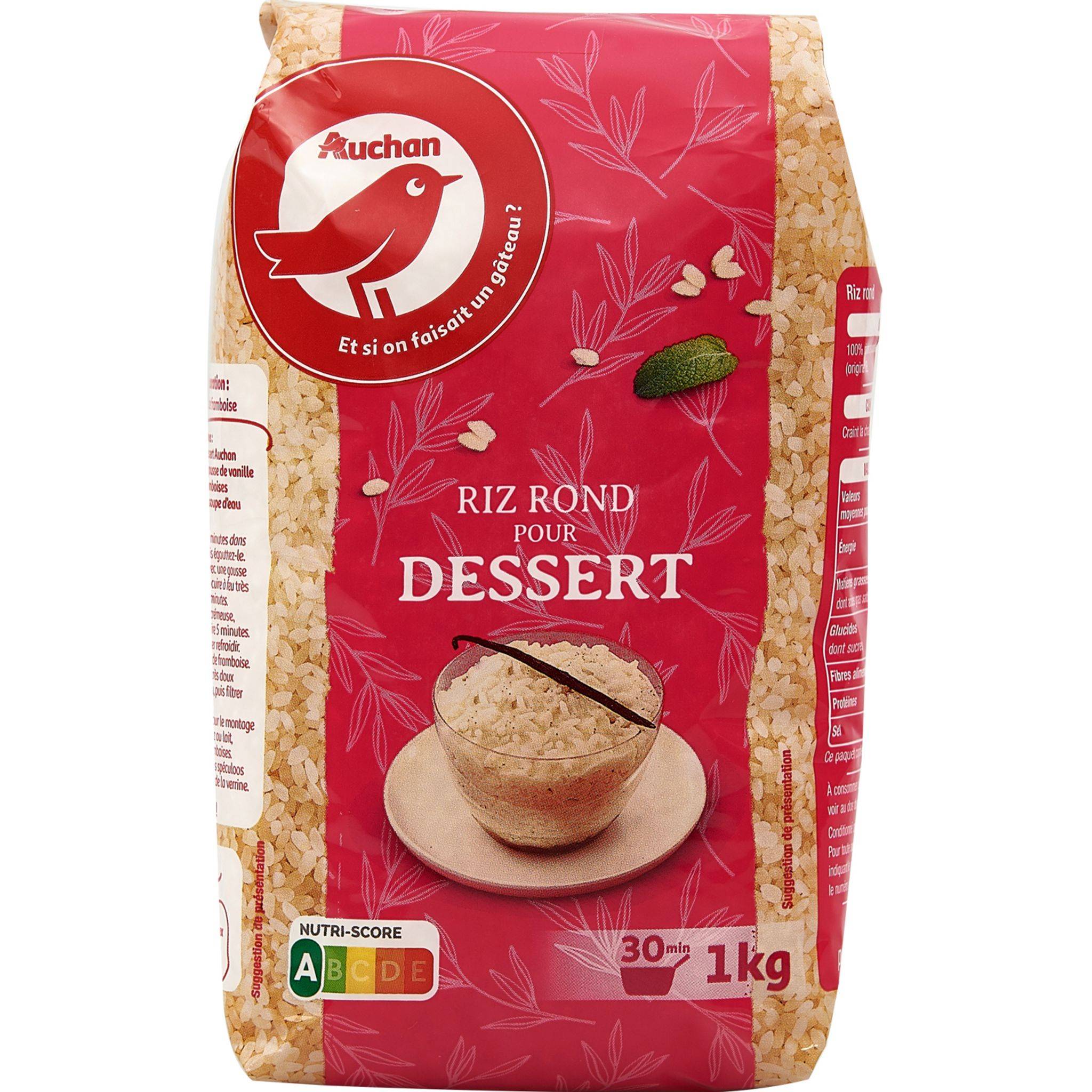Auchan - Riz rond dessert 1kg