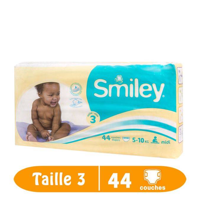 Auchan - Couches bébés midi taille 3 (5-10kg) x44
