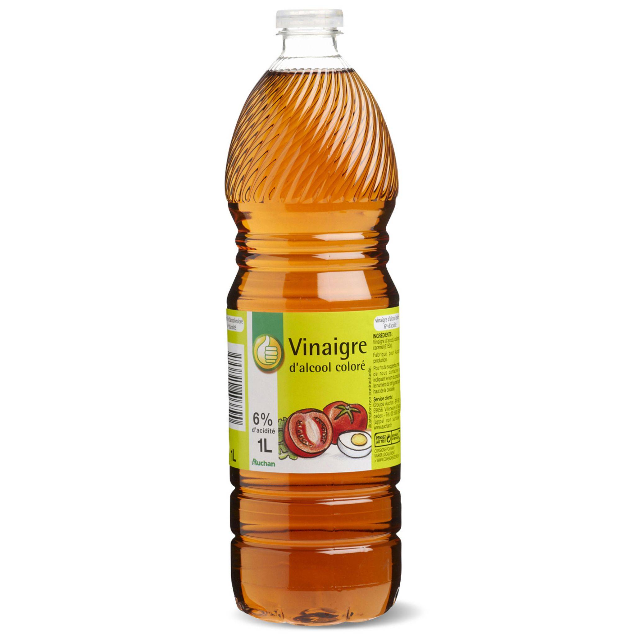 Auchan - Vinaigre d'alcool blanc 1L